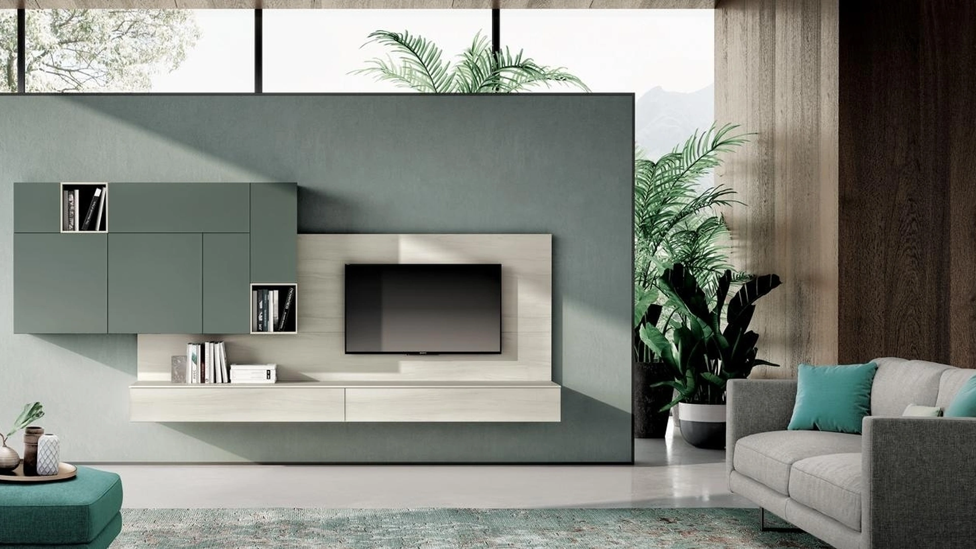 Parete Attrezzata Living 813 di Spagnol Mobili